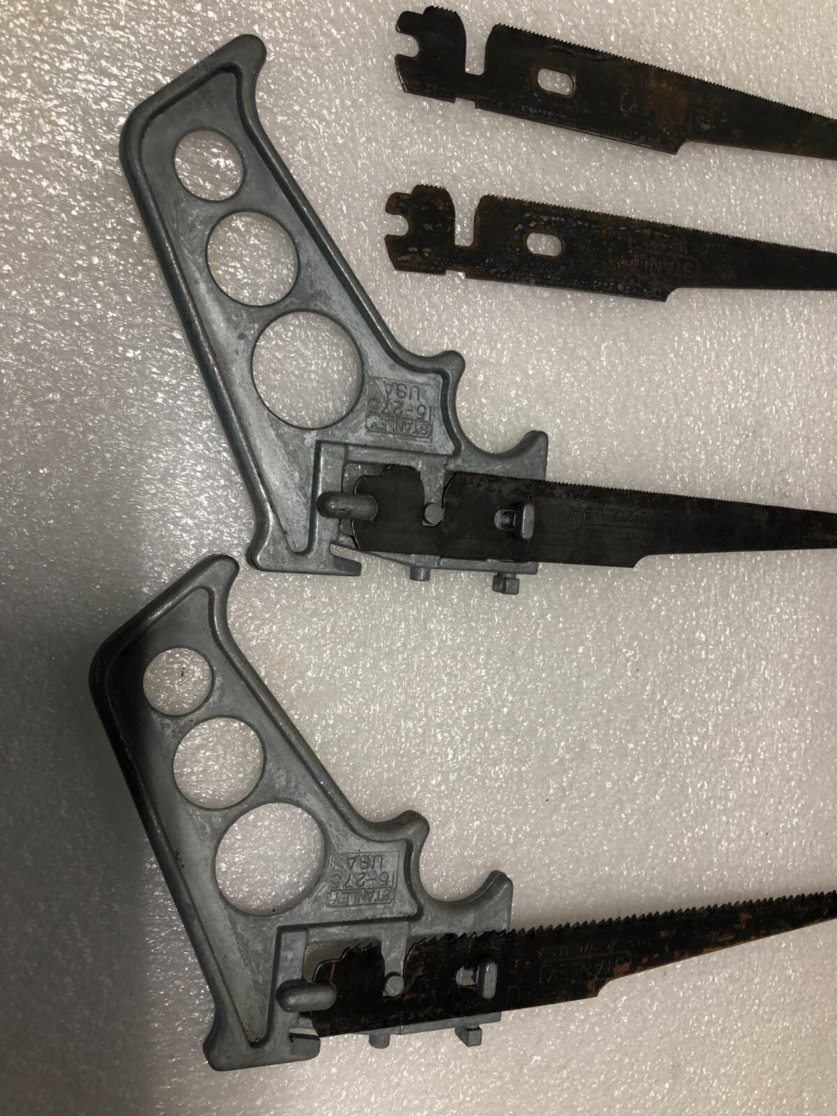 Lot of Vtg. Stanley 15-275 Keyhole Saw - 4 Way (2 Saws) & 2 Extra Blade ...