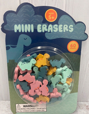 60 Dinosaur mini erasers math counters school supply | eBay