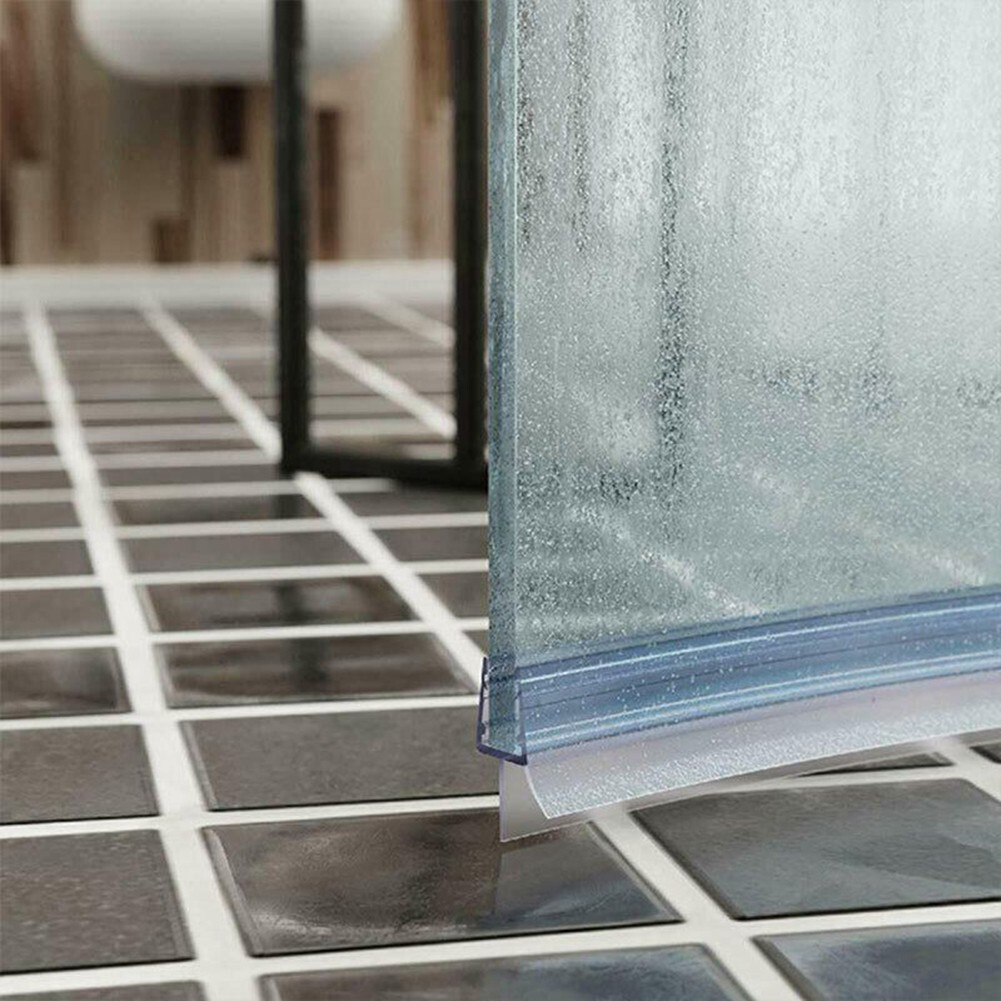 Shower Seal Bath Enclosures Bathroom Transparent Water Deflector 2pcs ...