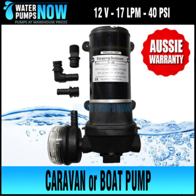 12v FL40 Water Pump CARAVAN CAMPING RV FARM BOAT 17 L/min 40PSI ...