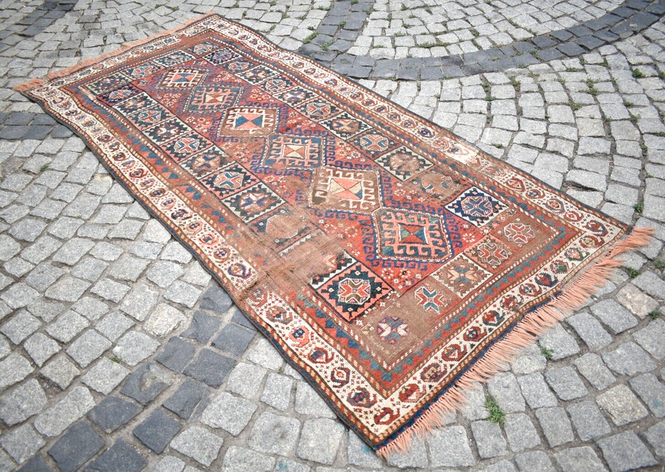 Fabulous Antique Caucasian Rug 45'' x 95'' Caucasian Collector's ...
