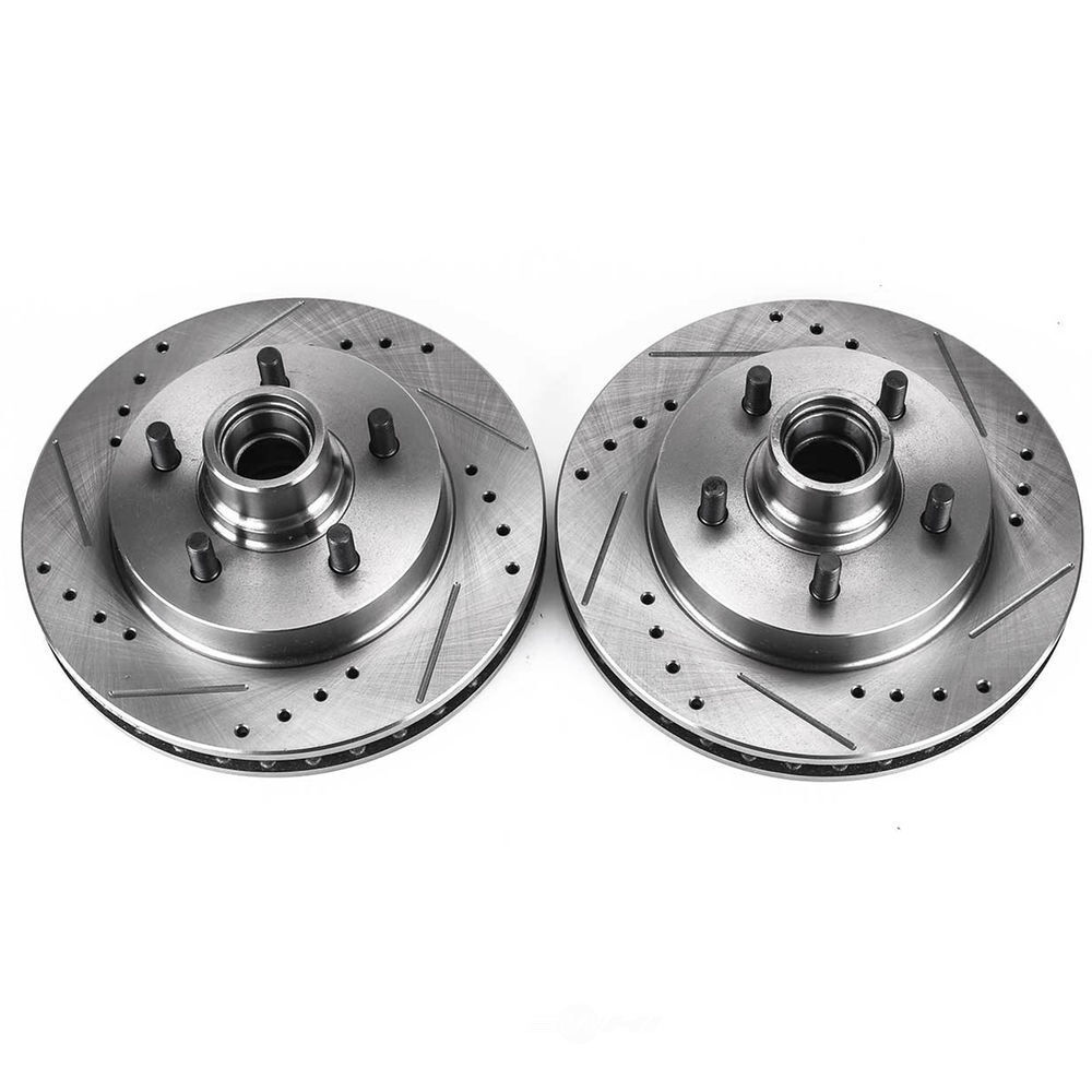 Disc Brake Rotor Set-Rear Drilled, Slotted and Zinc Plated Brake Rotor ...
