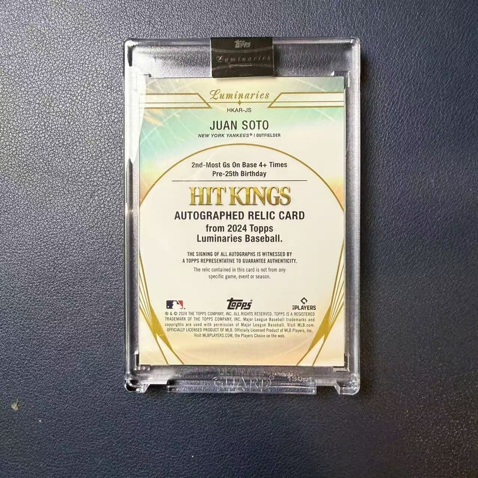 🗽2024 TOPPS LUMINARIES BASEBALL HMT KINGS AUTO RELIC JERSEY 7/10 JUAN ...