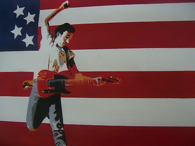 Bruce Springsteen oil painting NOT print 20x14 Born in the USA Framing ...