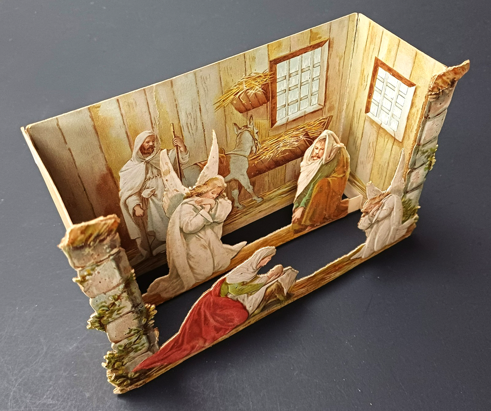Victorian POP UP NATIVITY SCENE Religious Themed Christmas card | eBay