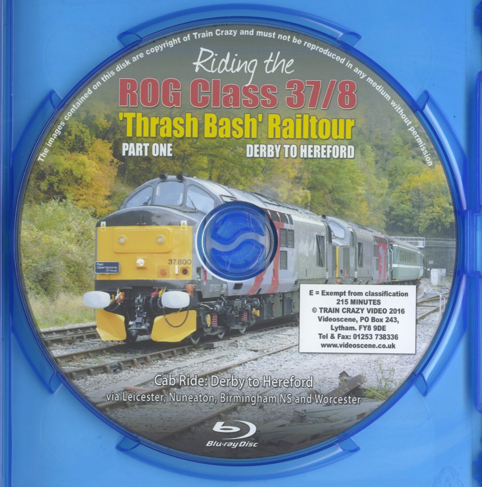 Blu Ray Riding The ROG Class 37/8 Thrash Bash Railtour Pt.1 DERBY to ...