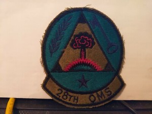 USAF 28th ORGANITIONAL Maintenance Squadron Subdued Patch 4 1/4 x 3 1/2 ...