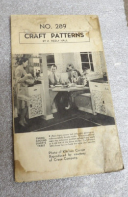 Vintage 1950's Neely Hall Craft Pattern 289 SWING-AROUND DINETTE TABLE ...