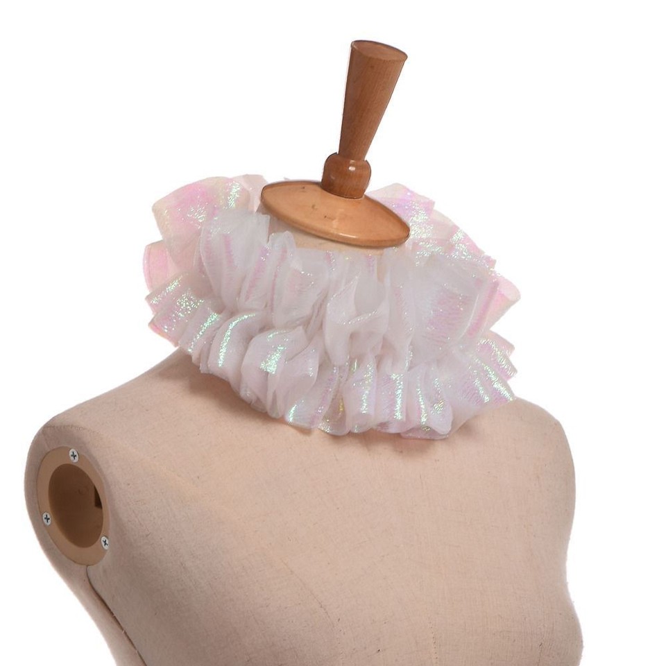 Retro Victorian Detachable Collar Ruffled Collar White Neck Ruff ...