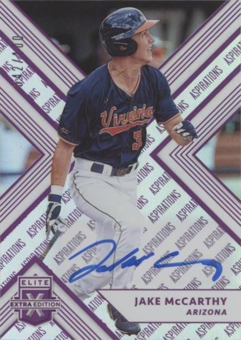 2018 Panini Elite Extra Edition - Jake McCarthy #38 Aspirations Purple ...