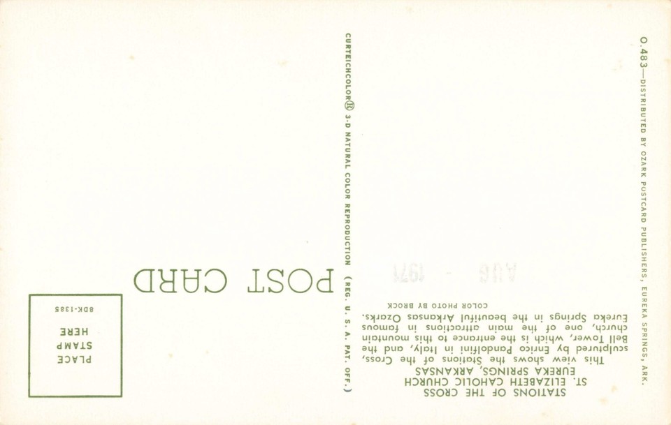 Postcard Stations Cross St Elizabeth Catholic Church Eureka Springs ...