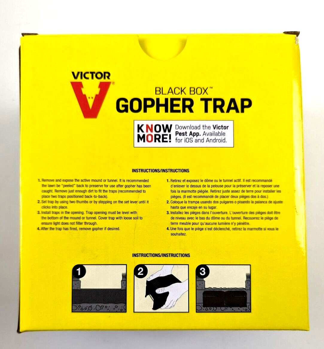 Victor Black Box Gopher Trap 0626 - Easy Set Trap, Safe, Durable (1 ...