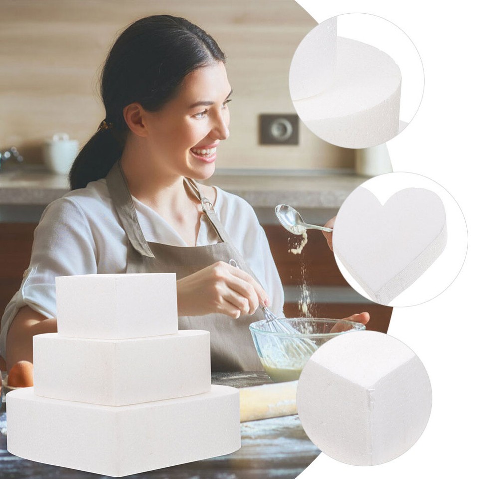 3Pcs DIY Practicing Cake Dummies for Party Gathering Practicing Wedding ...