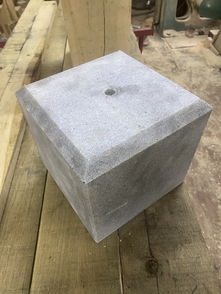 Premium Granite Staddle Stones Saddle Padstones, 200mm Post. Chamfered ...