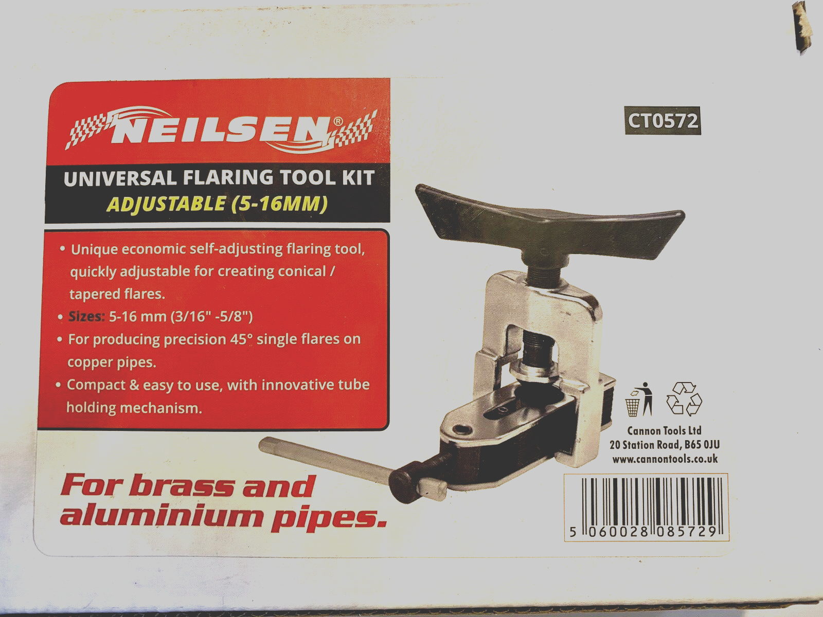 Adjustable Flaring Tool Universal Neilsen CT0572 (5-16mm) For brass ...