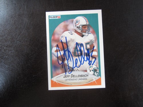 1990 Fleer # 238 Jeff Dellenbach Autograph Signed Auto Card (M2) Miami ...