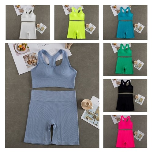 2Pcs/Set Beautiful Back Yoga Activewear Outfits Fitness Clothes Sports ...