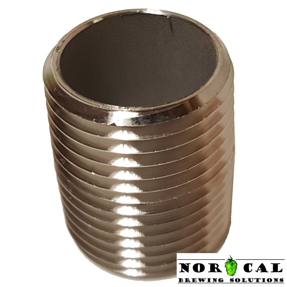 CLOSE NIPPLE 1" x 1/2" MNPT, NPT Male, MPT Pipe Fitting 304 Stainless ...