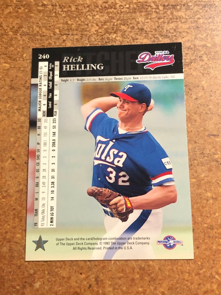 1994 Upper Deck Minors Top Prospects Baseball # 240 Rick Helling RC | eBay