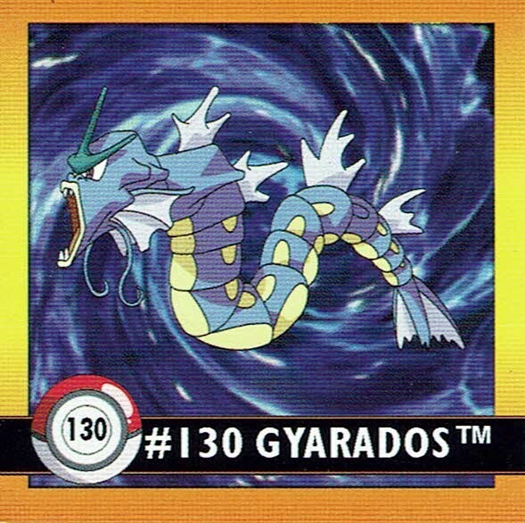 Pokemon Série 1 Sticker Original 1999 Numéro 130 Gyarados | eBay