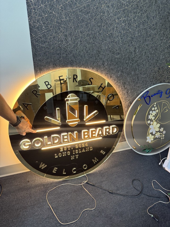 CUSTOM ACRYLIC BUSINESS LOGO SIGNS | PERSONALIZED COMPANY NAME ELEGANT ...