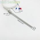 Pt100 Class A RTD with NPT 1/4" Thread 4-Wire Cable 2M, Insert Probe ...