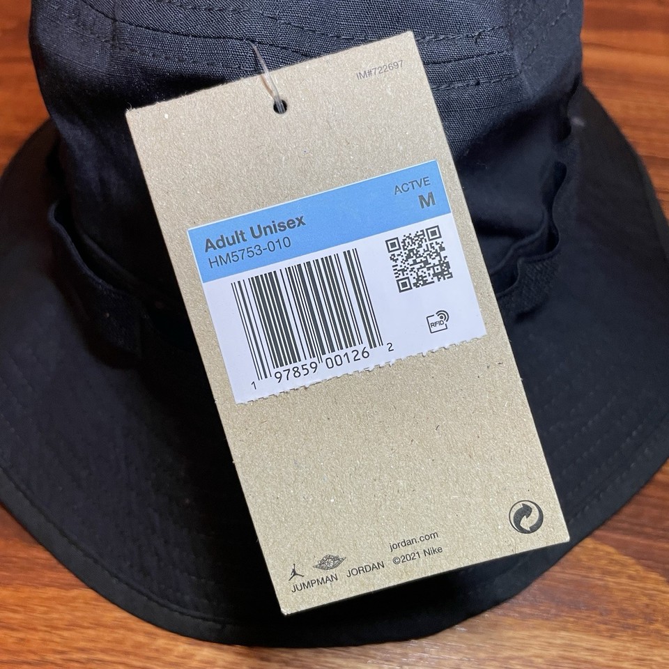 Nike Jordan Apex Bucket Hat Size M/L Black Adult Unisex HM5753-010 NEW ...