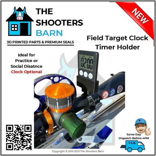 Field Target Sports Scope Clock Timer & Holder Option 25mm 30mm 34mm ...