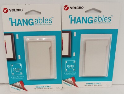 8 SETS Velcro Hangables Removable Wall Fasteners 2X4 Sets Each 95183 ...
