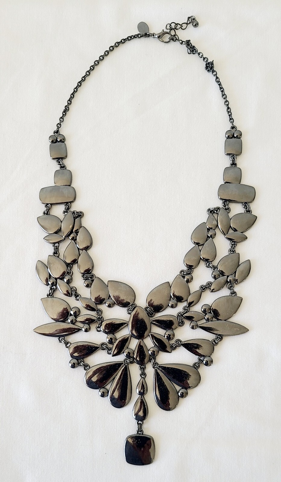 Women's Statement Necklace Graphite Gray Metallic | eBay