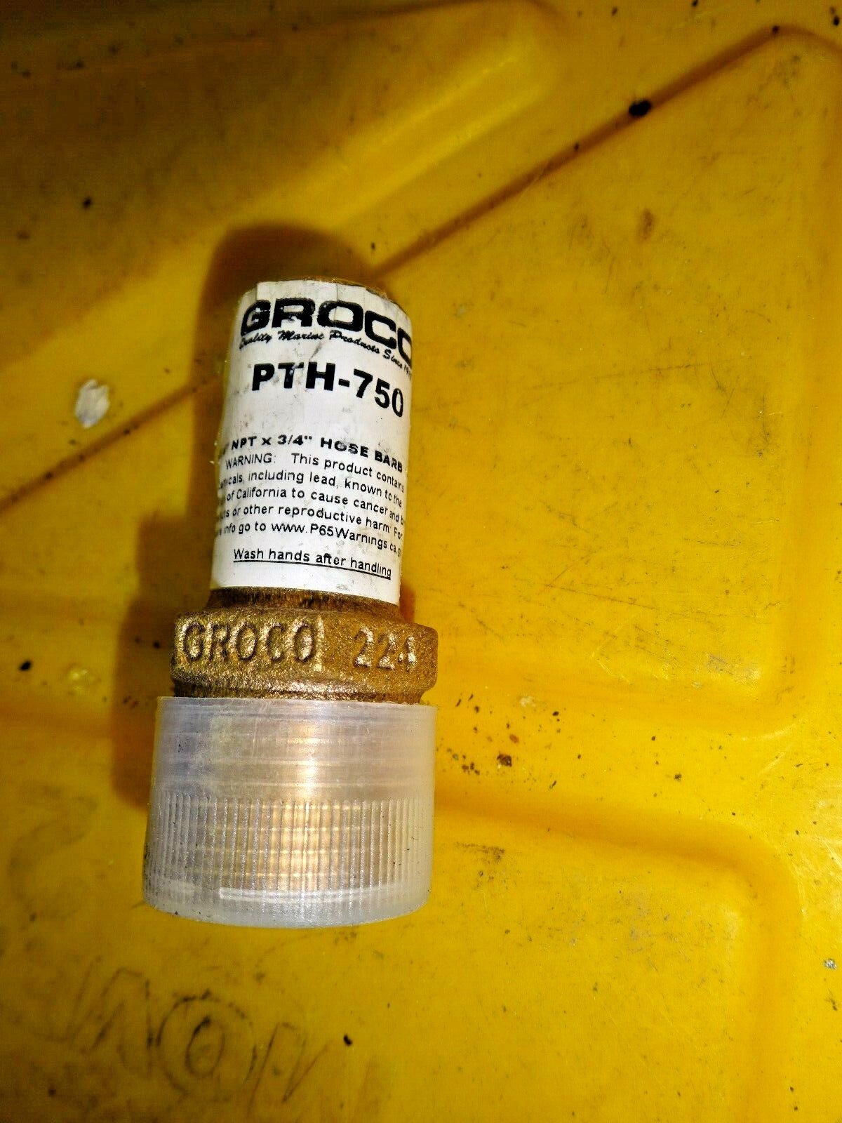 Groco PTH-0750 Straight Standard Flow Bronze Pipe To Hose Fittings 3 ...