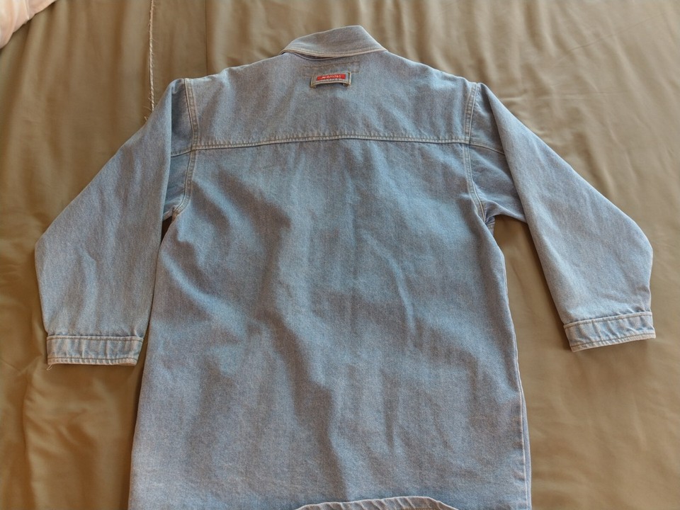 No Excuses Sexy Jeans Wear Tough Large Denim Jean Jacket Snaps Clasps ...