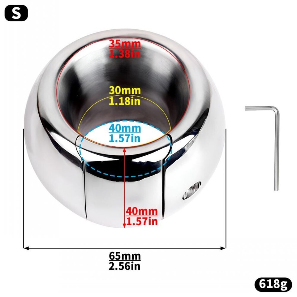 Stainless Steel Cock Ring Ball Stretcher Scrotum Pendant Penis Rings ...