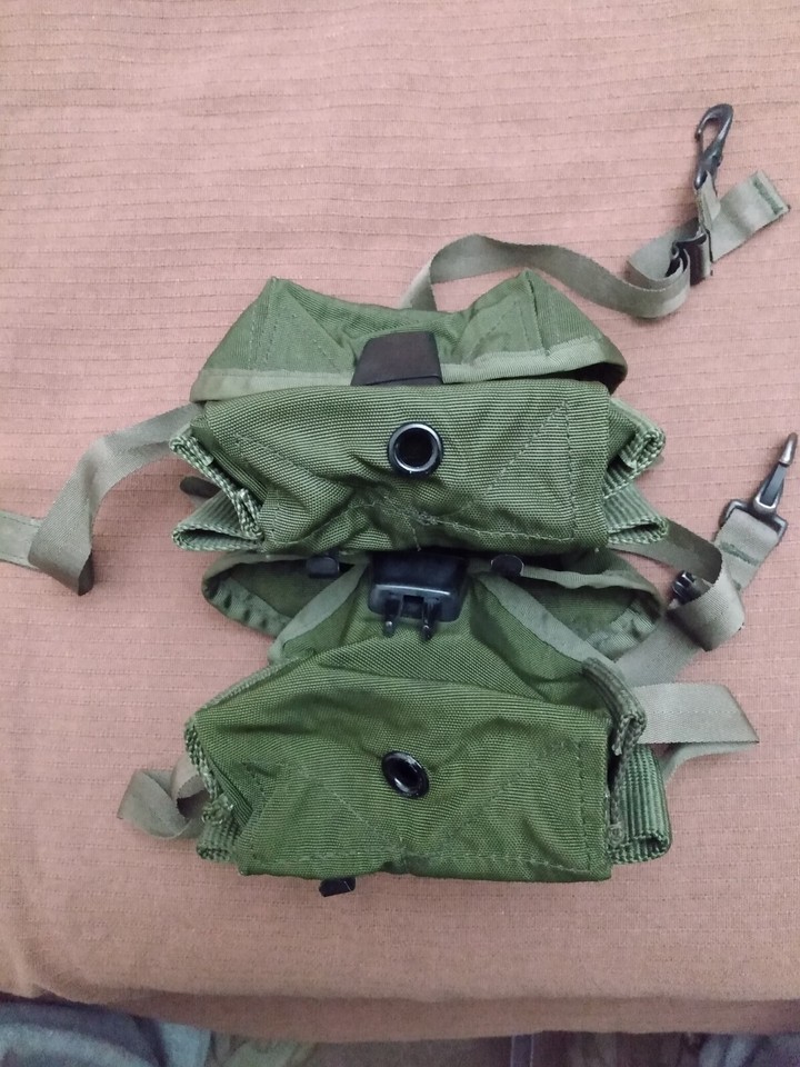 M1967 RIFLE MAGAZINE POUCHES 1st PATTERN - 1968 VIETNAM (TET, KHE SANH ...