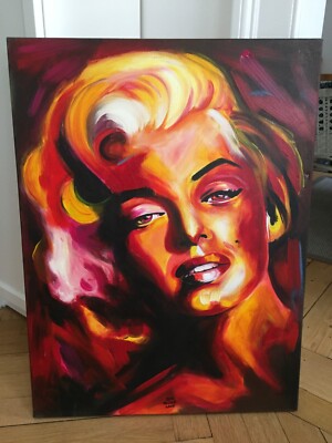 Portrait Gemälde Acryl Original Signiert, 60 x 80 cm Marylin Monroe ...