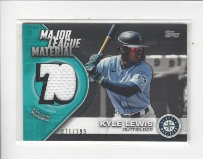 2021 Topps Major League Material Black Kyle Lewis JERSEY Mariners /199 ...
