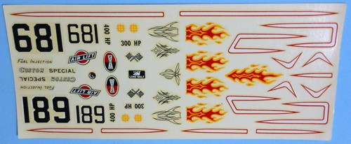 Vintage - DECAL SHEET for 1959 AMT - 1959 Pontiac Convertible Model Kit ...