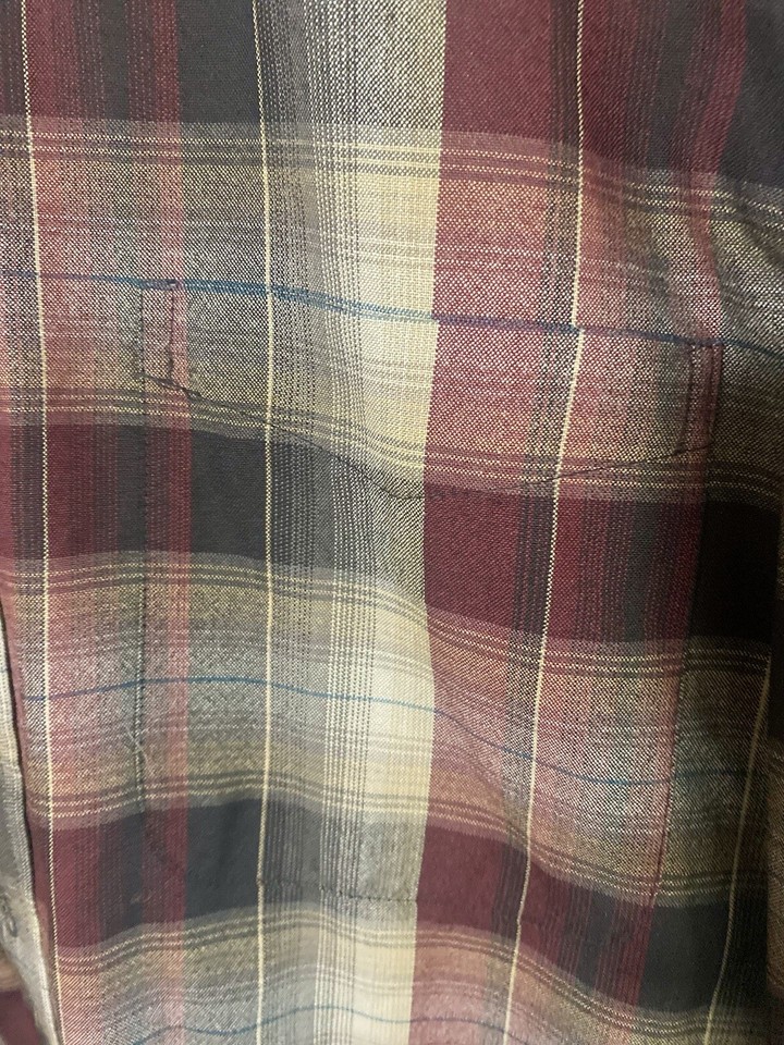 Pendleton XL Maroon/Grey/Bk Plaid 100% Virgin Wool Button Up Mens Shirt | eBay