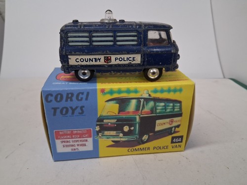 Corgi 464 Commer Police van original playworn in a free reproduction ...