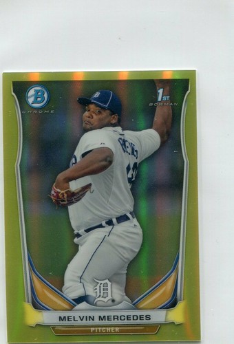 2014 Bowman Chrome Mini Gold Refractor Melvin Mercedes 1st Bowman 14/25 ...