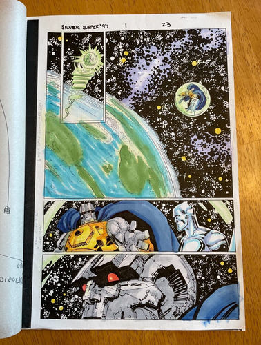 SILVER SURFER ANN 97 comic ART original color guide SPACE EARTH SCRIER ...