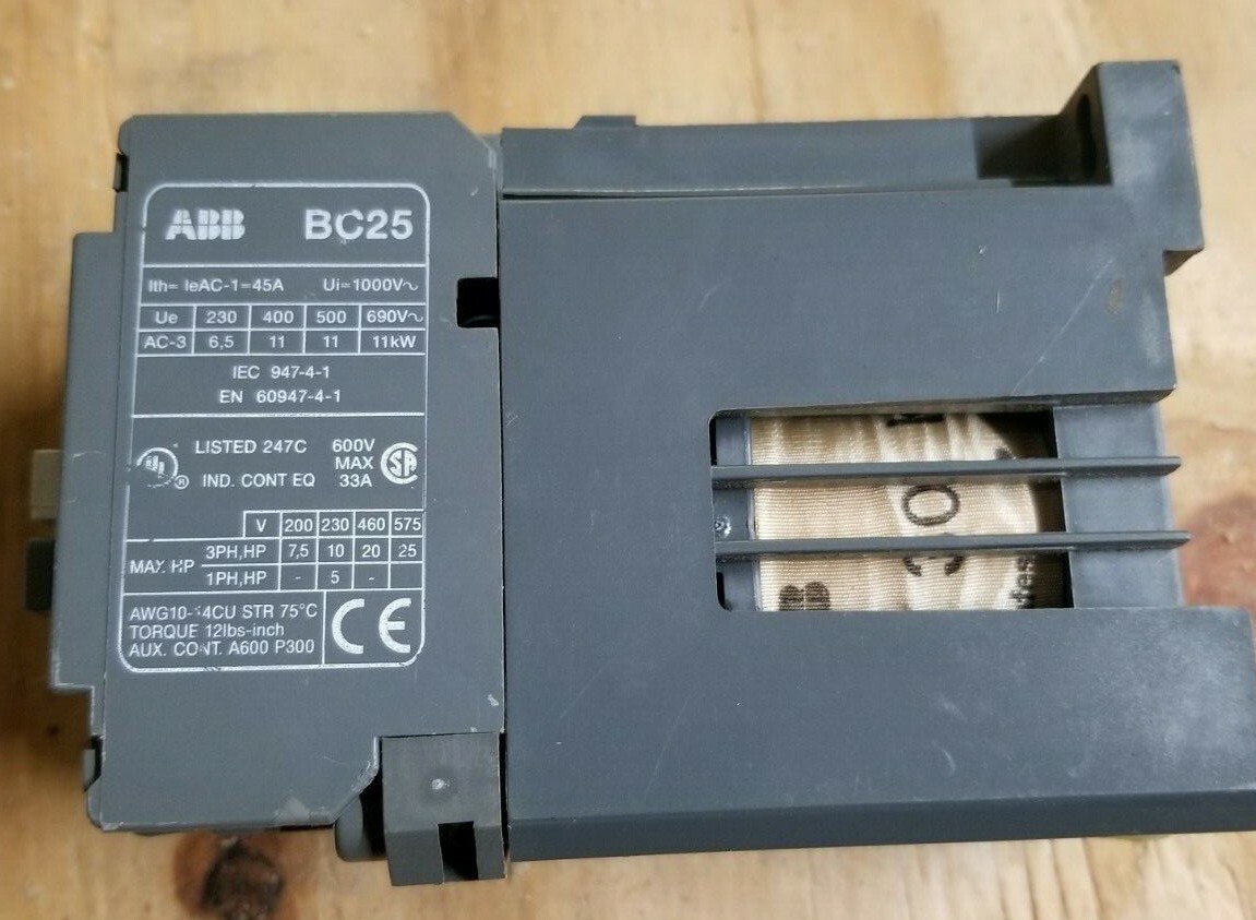 ABB BC16 30 10, BC25 30 10, or BC6 30 10 Contactor Used | eBay