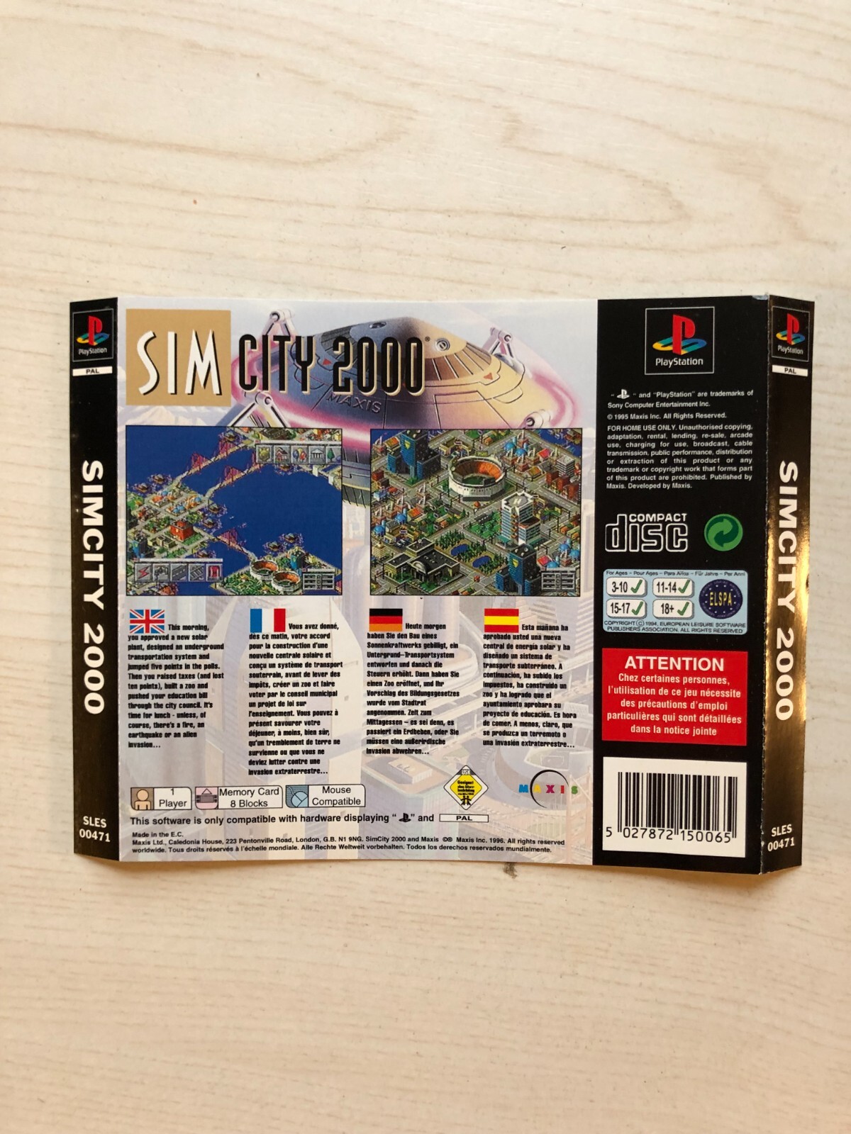 Ps1+Sony+PlayStation+1+Game+SIM+City+2000+Boxed for sale online | eBay