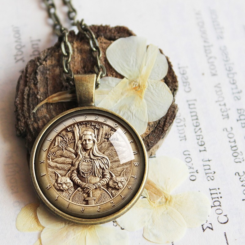 Goddess Freya Freyja Necklace Pendant Norse Mjolnir Odin Thor Hammer ...