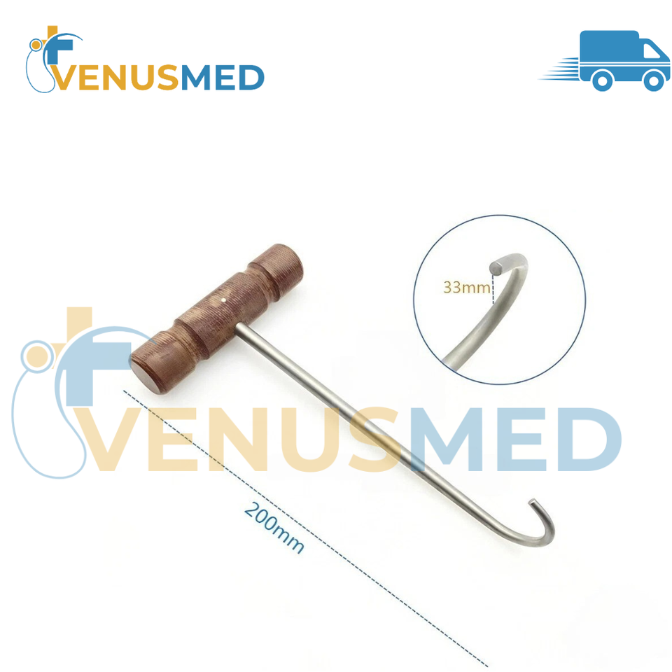 Bone Hook Retractor Wooden Handle Knee Raiser Hip Orthopedic Surgical ...