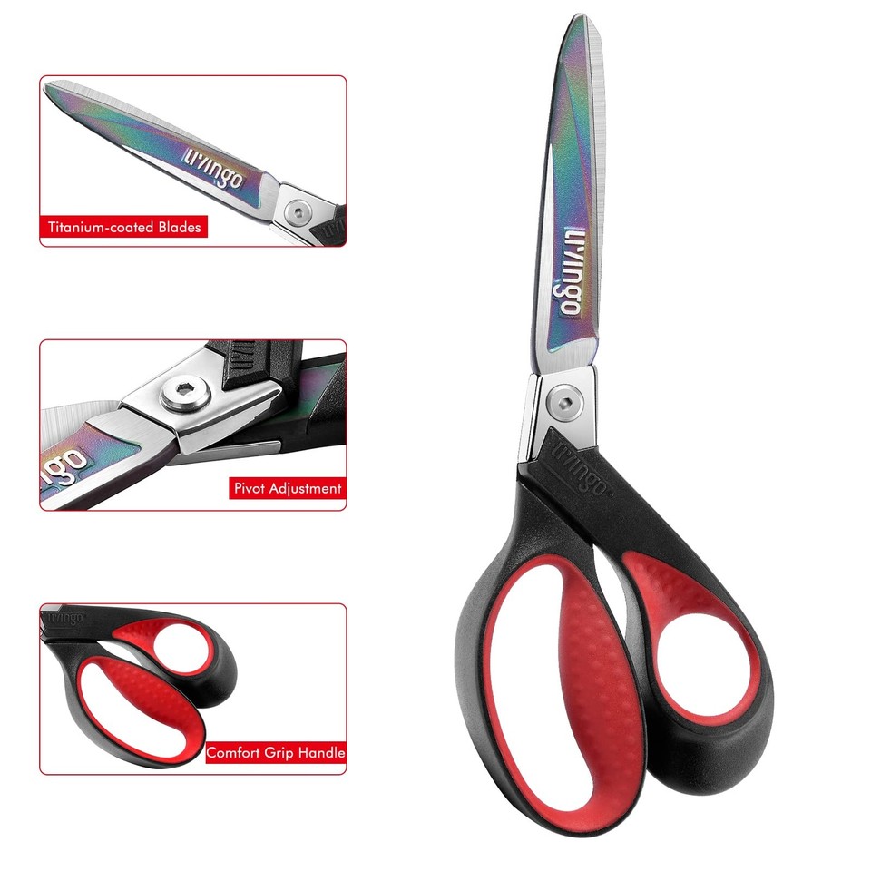 Industrial Scissors Heavy Duty: 9" Professional Multipurpose Shears ...