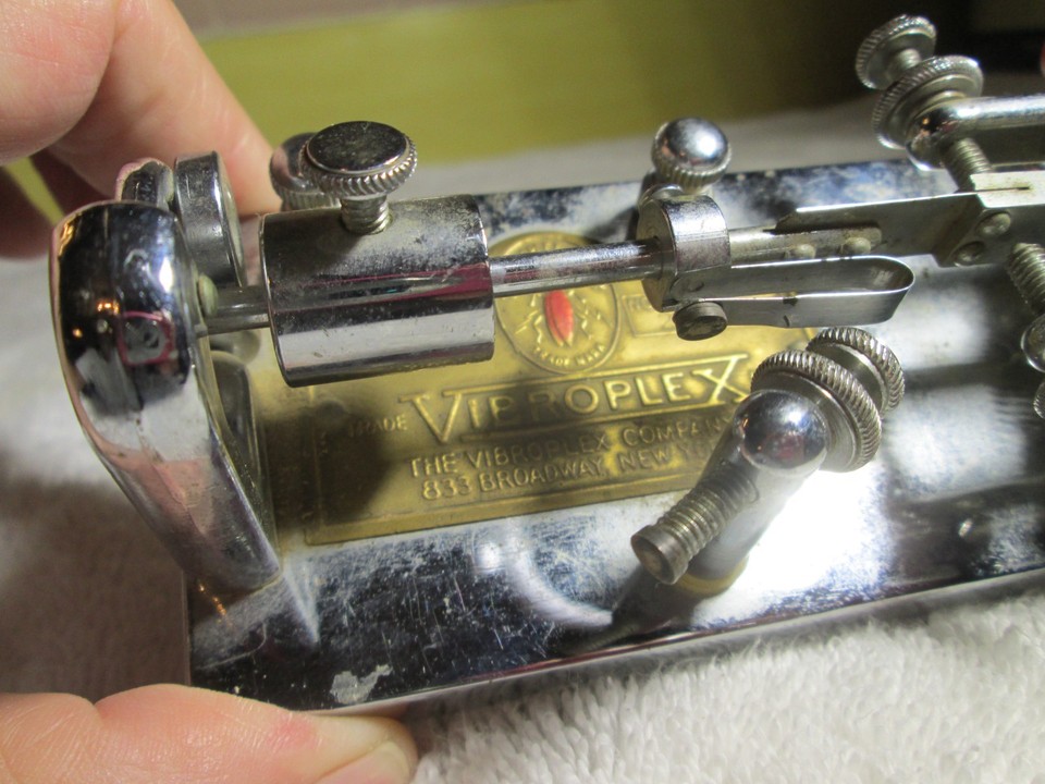 Vibroplex Blue Racer Delux Telegraph Morse Key Bug | eBay