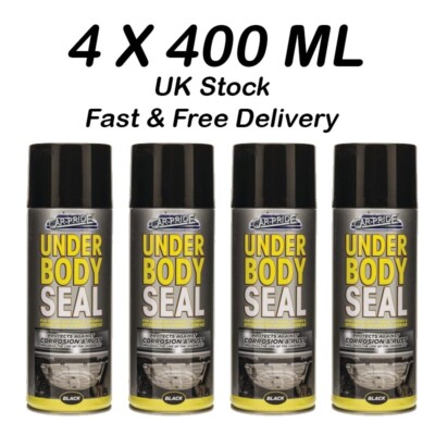 4x 400ML CARPRIDE BLACK UNDER SEAL SPRAY PAINT CAR UNDER BODY ...