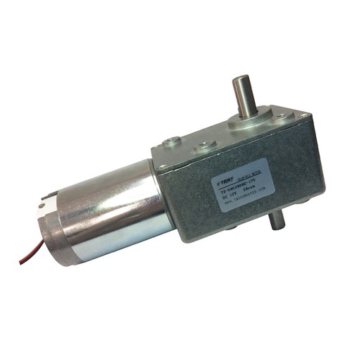 Turbo Worm Drive Gear Motor Dual Output Shaft DC 12/24V Low Speed Motor ...