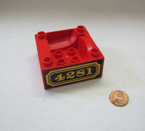 Lego Duplo Train Engine Railway Crate Compartment Red Part #4281 For ...
